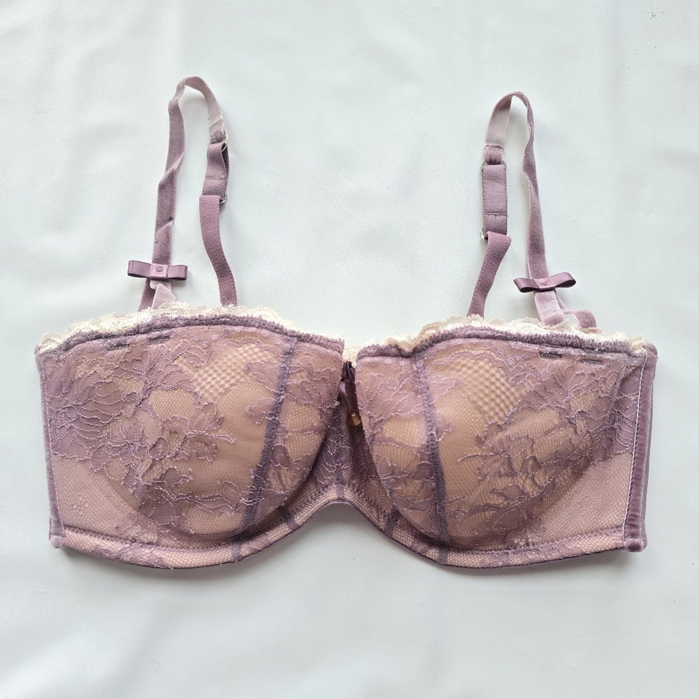 Harlequin Rare Boudoir Lace Push Up Balconette Bra 34… - Gem